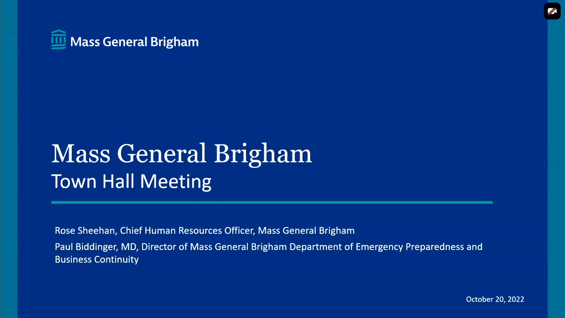 2022.10.20 MGB Town Hall Meeting
